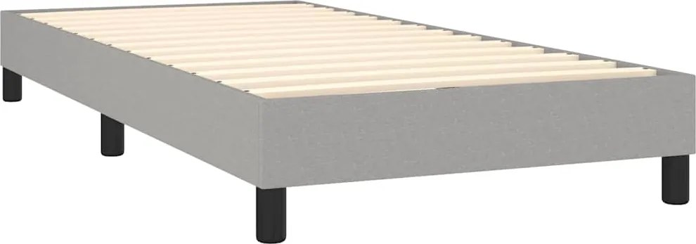 Box spring postel s matrací světle šedá 80 x 200 cm textil 3140089
