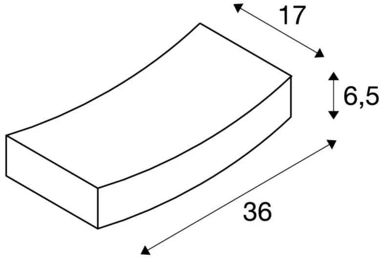 SLV 148012 Plastra 102, nástěnné sádrové svítidlo, 1x100W R7s, délka 36cm