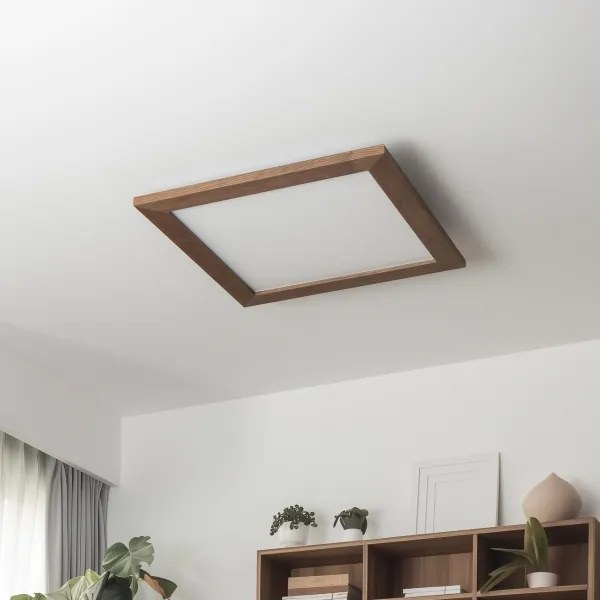 Brilagi -LED Stropní svítidlo SLIMFRAME WOOD LED/36W/230V 49,5x49,5 cm tm. hnědá