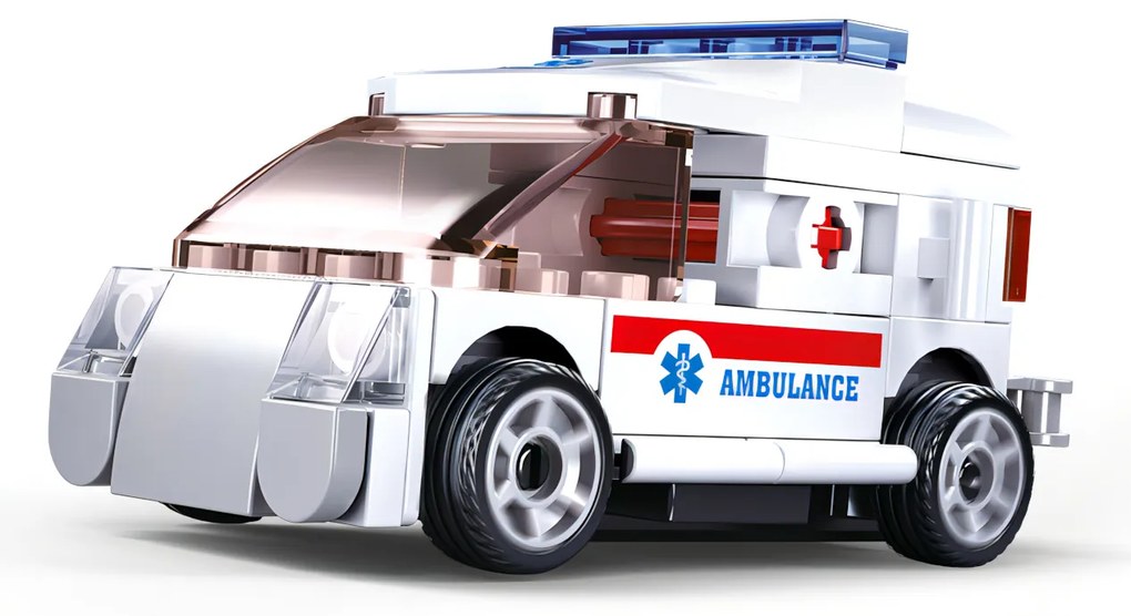 Sluban Power Bricks M38-B0916F Natahovací auto ambulance