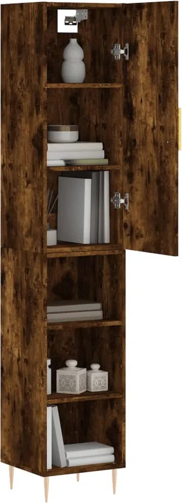 Skříň highboard kouřový dub 34,5 x 34 x 180 cm kompozitní dřevo 3198974
