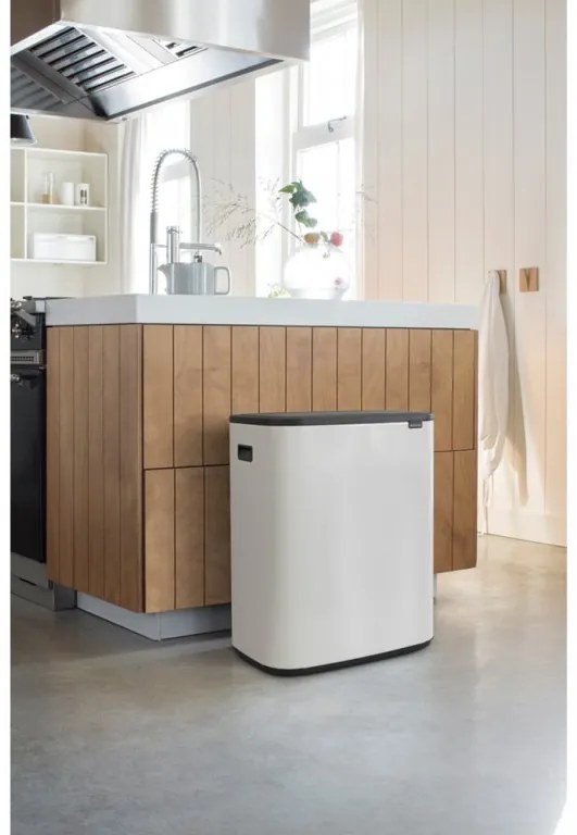 Brabantia BO TOUCH BIN Dotykový odpadkový koš 2x30 l - bílá