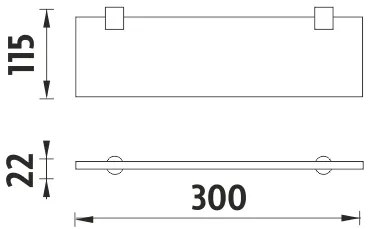 Nimco Police bez ohrádky, 30 cm BORMO - BR 11091B-30-26