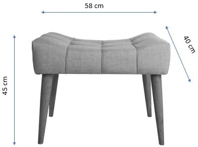 Atelier del Sofa Taburet New Cool - Saxe Blue, Modrá