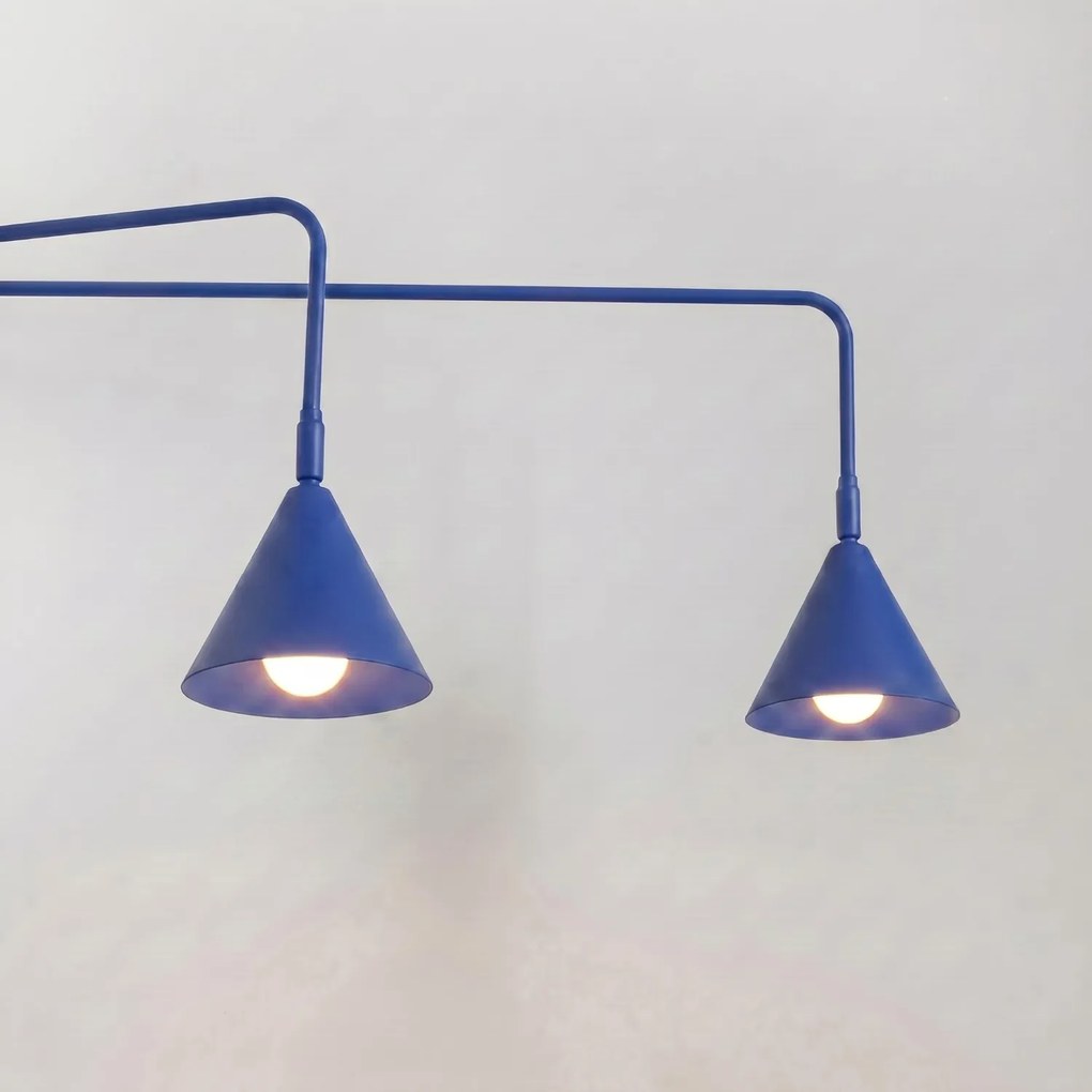 Sollux Lighting Nástěnné svítidlo NOX 2 ultramarín s vypínačem