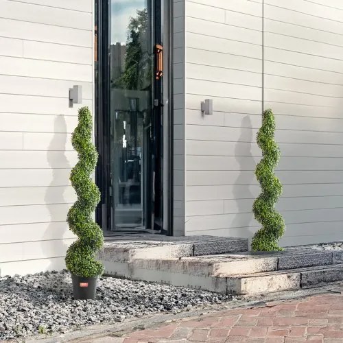 2 Kusů 1,5 m Umělý buxus Topiary Strom Umělá rostlina UV Dekor vnitřní/venkovní