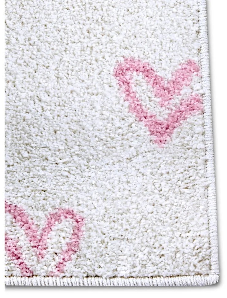 Růžovo-bílý dětský koberec 120x170 cm Hearts – Hanse Home