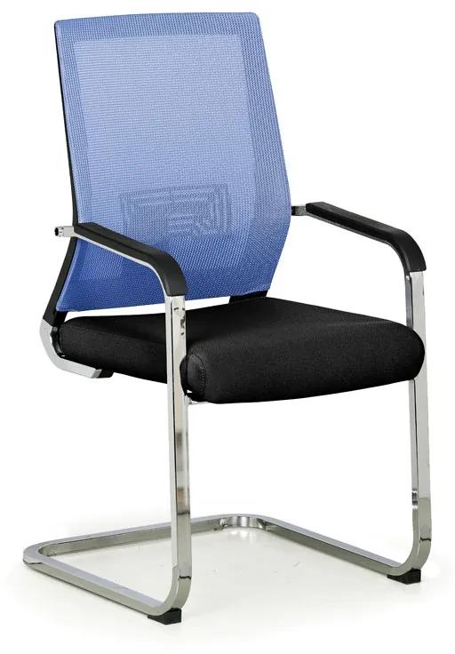 Konferenční židle ELITE NET, modrá/černá | BIANO