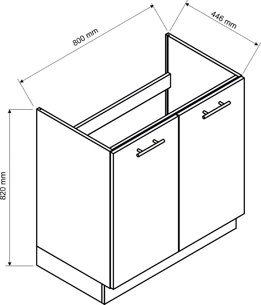 ALFASHOP NATÁLIA dolní světlá šedá D80ZL
