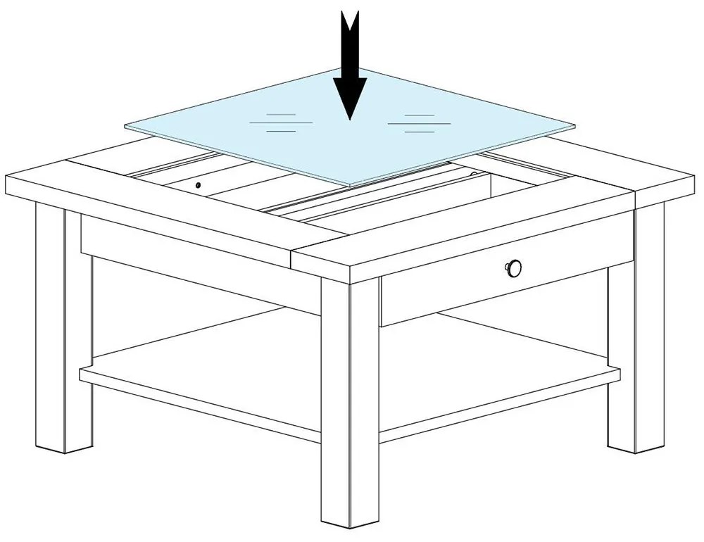 ORIENT | konferenční stolek ST | 93 cm | bílá