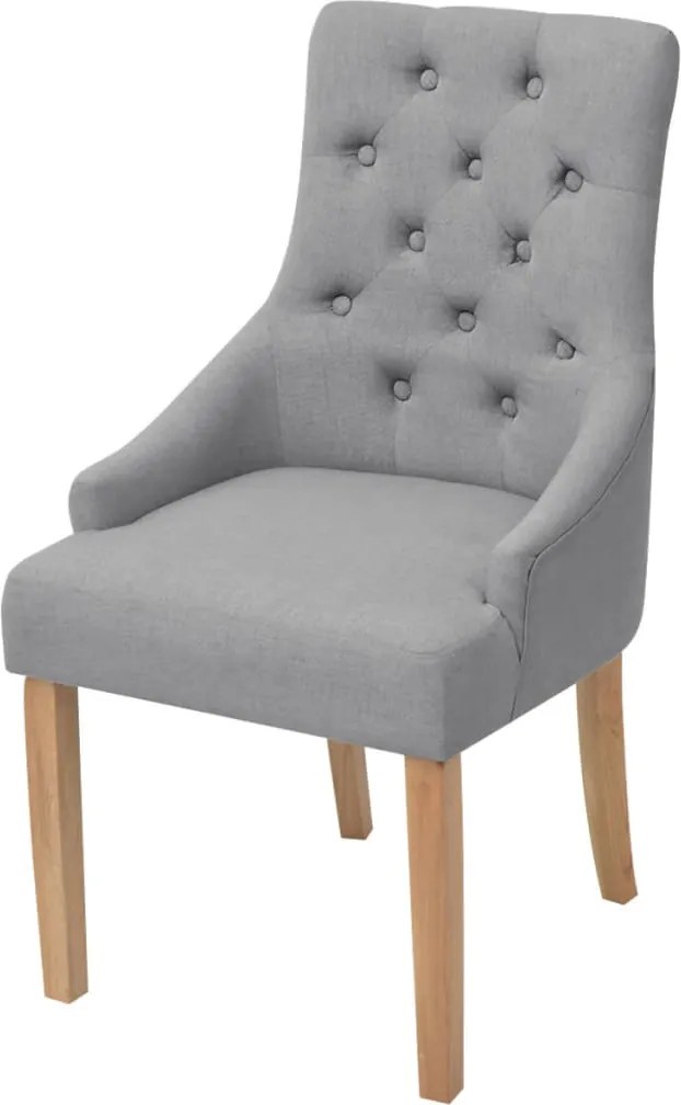 Jídelní židle 6 ks světle šedé textil 274422