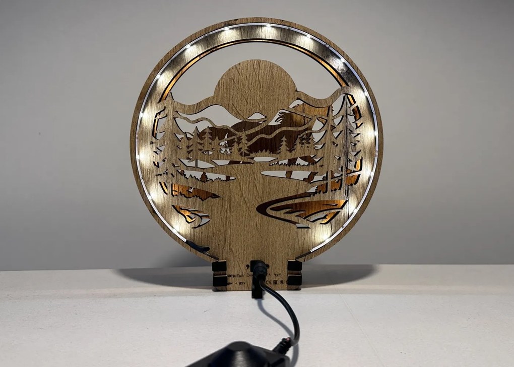 Li-Go "Kůň" lampa 20x22cm provedení povrchu: ořech