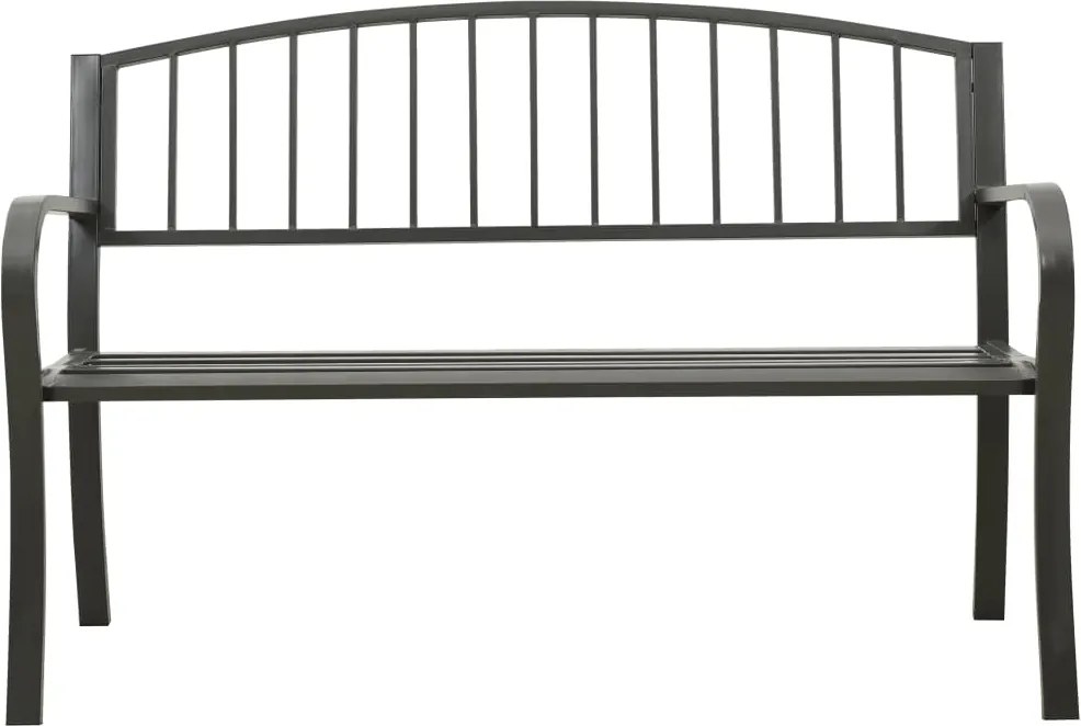 Zahradní lavice šedá 120 cm ocel 319581