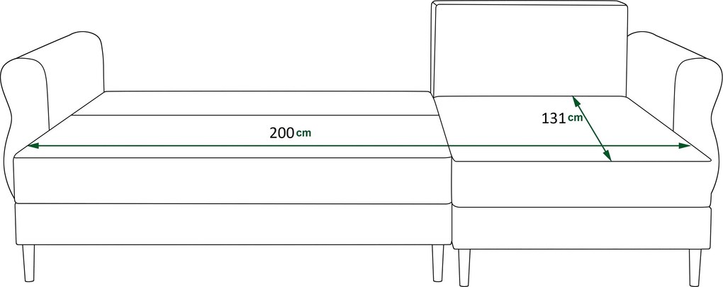 Rozkládací oboustranná sedací souprava do L SILVIANO 230x140 cm, šedá