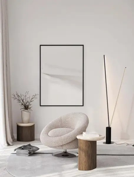 LED černá stojací lampa Kimolia