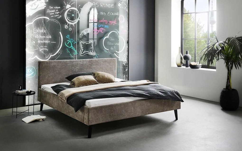 MEISE MÖBEL Čalouněná postel AVOLA 180x200cm taupe 2156-10-5000