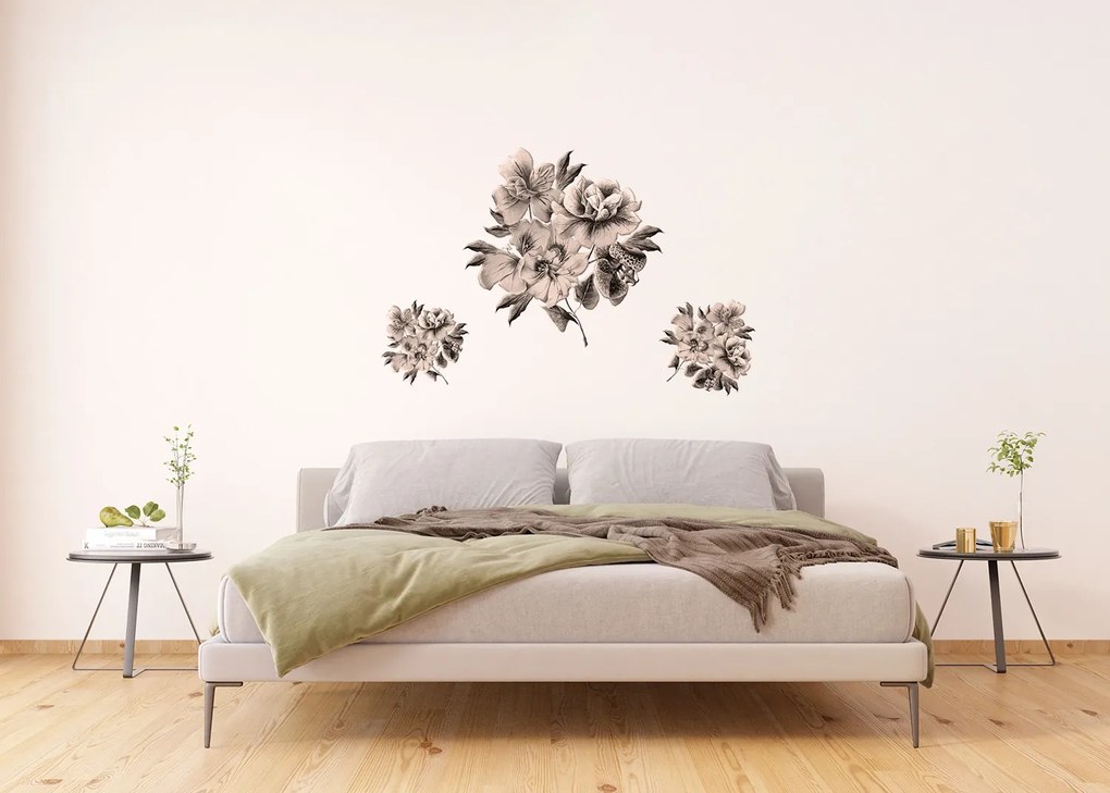 Samolepka na zeď Dekorativní Kytice | 65 x 85 cm | DF1063