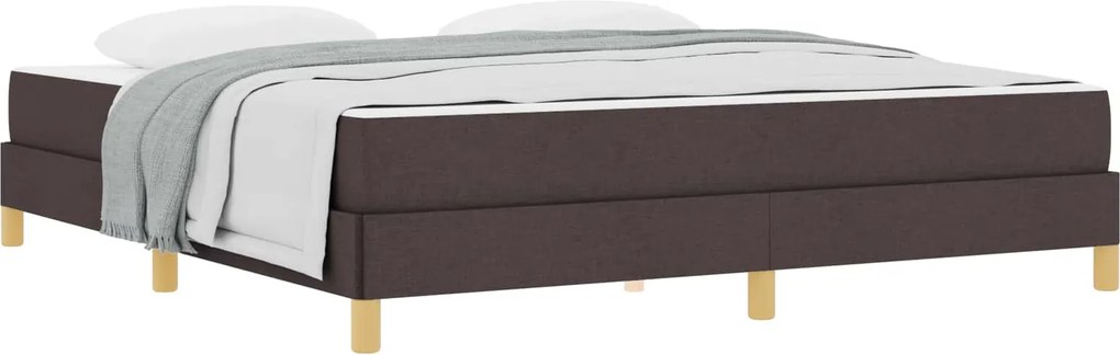 Postel s boxspringem s matrací Tmavě hnědá 180 x 200 cm textil 3398587