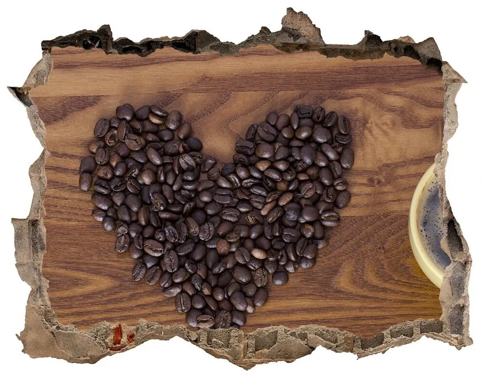 Wallmuralia Fototapeta díra na zeď I love coffee 95x64 cm