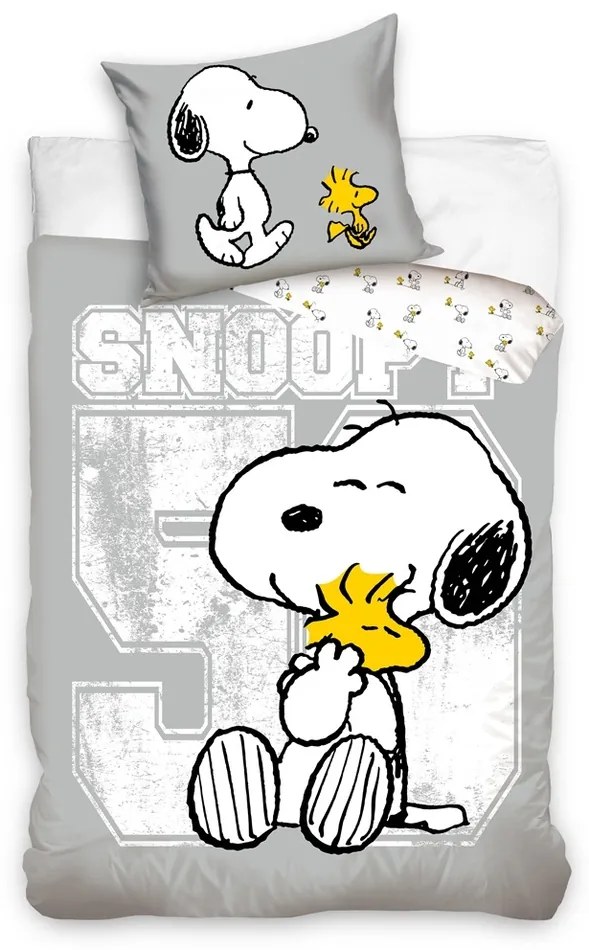 CARBOTEX Dětské povlečení Snoopy a Woodstock, 140 x 200, 70 x 90 cm