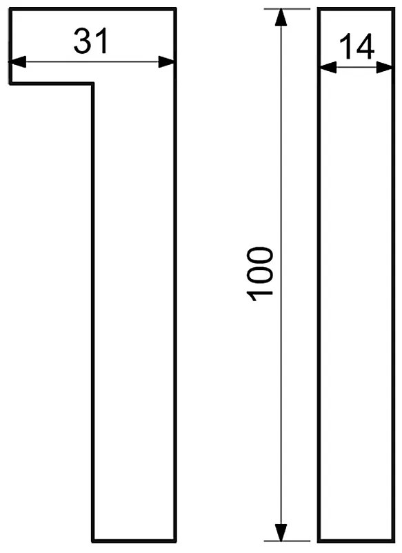 Domovní číslice  RICHTER 3D RN.100LV (černá matná), 9, RICHTER Černá matná