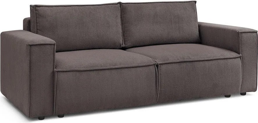 Taupe manšestrová rozkládací pohovka 245 cm Nihad – Bobochic Paris