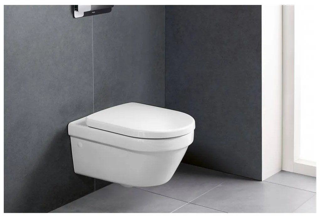 Villeroy & Boch ARCHITECTURA - Záchodové sedátko s poklopem, bílá alpin 98M9D101