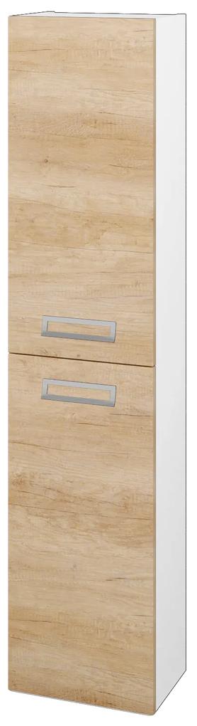 Dřevojas Skříň vysoká DOOR SV1D2 35 Varianta: N01 Bílá lesk / Úchytka T01 / D05 Oregon / Pravé
