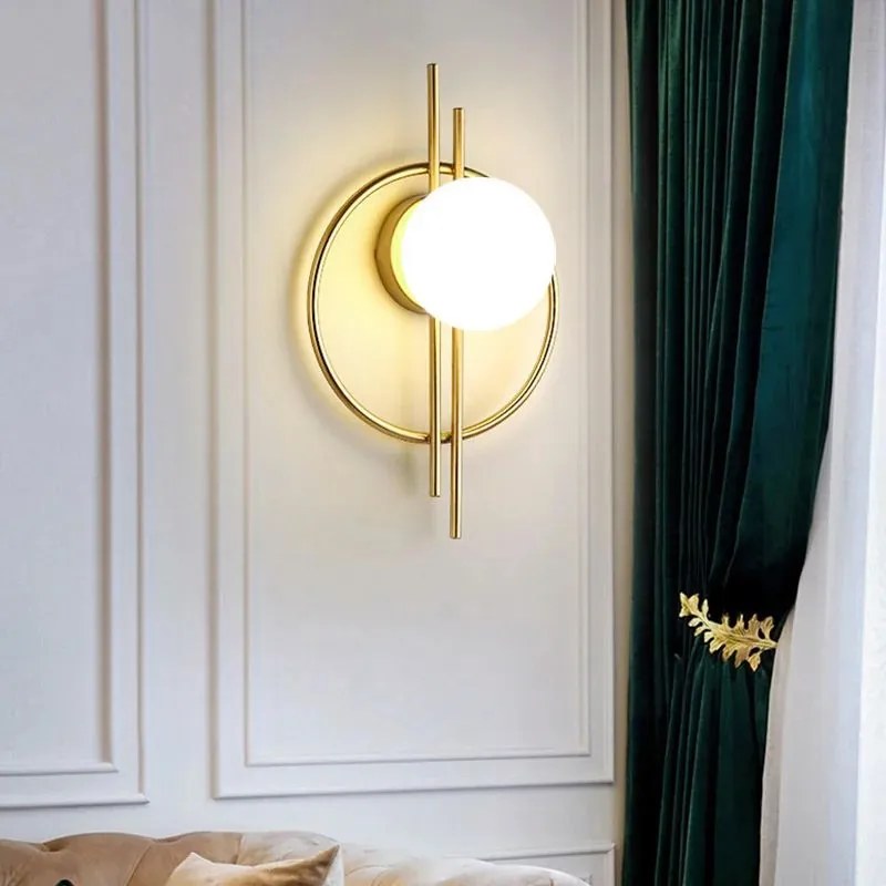 Toolight Toolight, LED nástěnné svítidlo 50cm APP1390-CW, zlatá, OSW-05052
