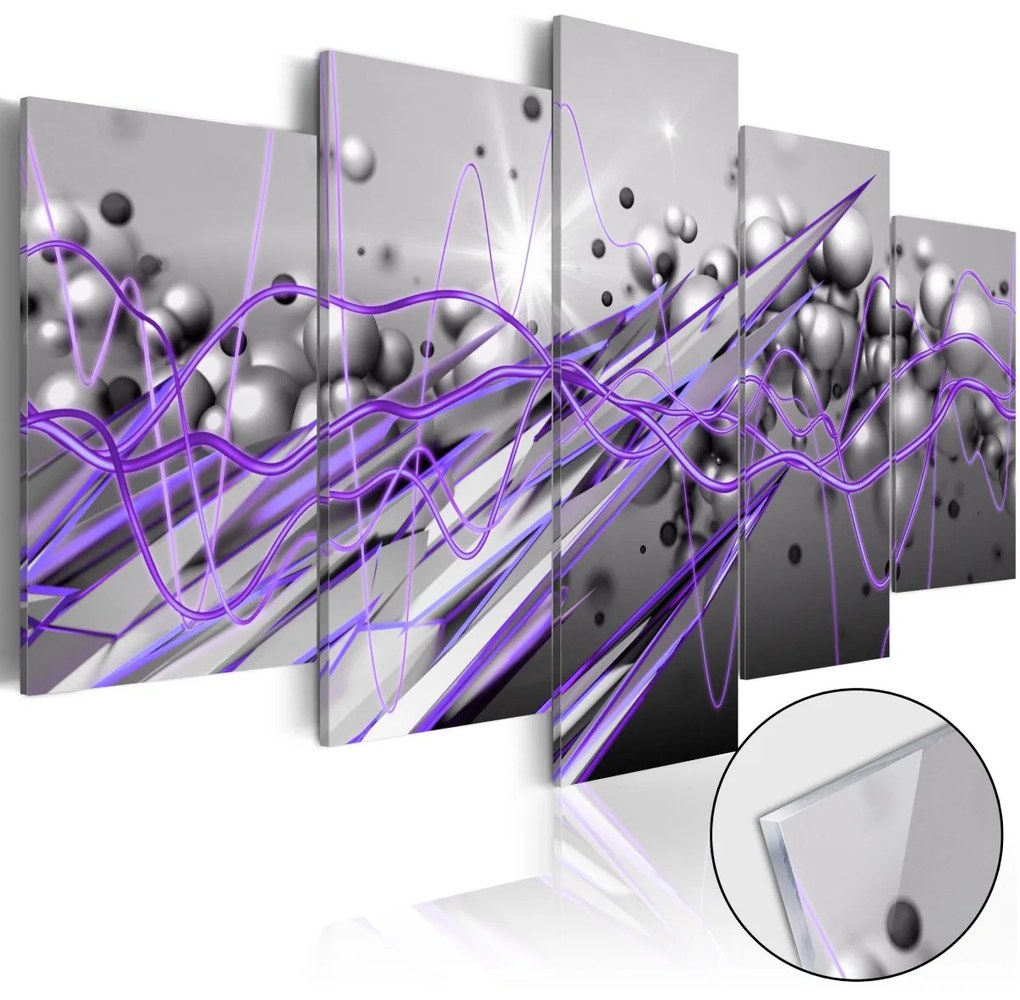 Obraz na akrylátovém skle - Purple Strike [Glass] - 100x50