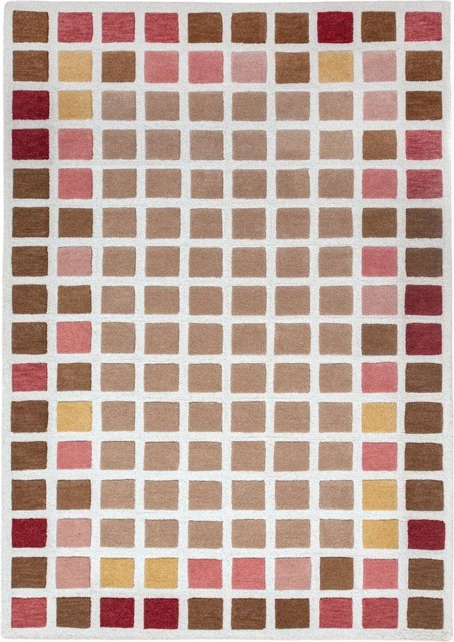 Růžový ručně tkaný vlněný koberec 200x290 cm Renga Wool – Flair Rugs