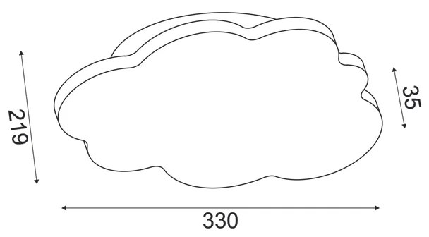 ACA DECOR LED dětské svítidlo MRÁČEK 10W/230V/3000K/800Lm/IP20, bílé