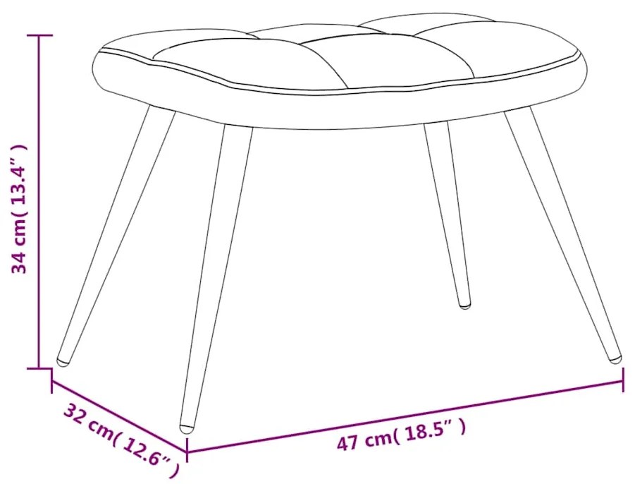 vidaXL Marketos Relaxační křeslo se stoličkou hnědé samet
