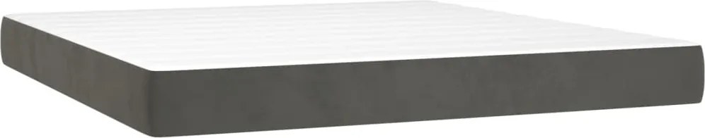 Box spring postel s matrací tmavě šedá 180x200 cm samet 3141438