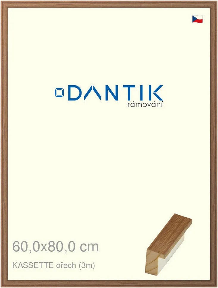 DANTIK rámeček 60x80 | KASSETTE ořech (Plexi Čiré)