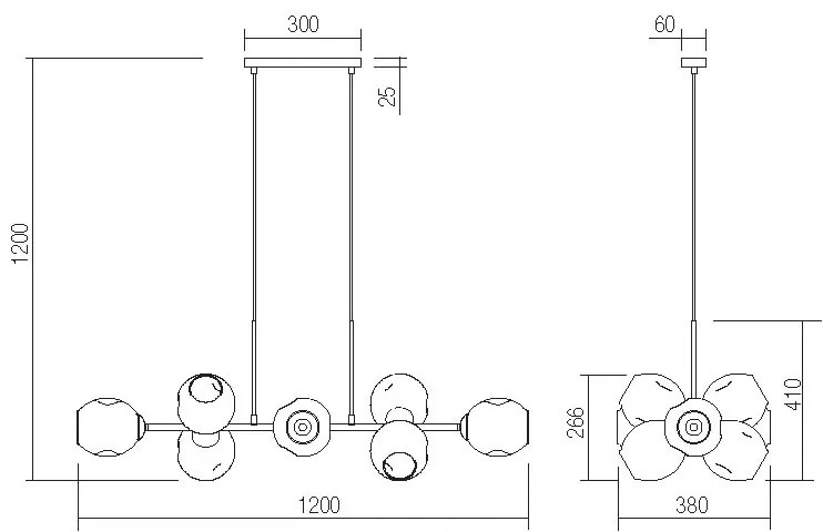 Smarter Závěsné svítidlo Pierce, š.120cm Barva: Matná zlatá