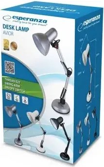 Esperanza ELD112K Avior černá / Stolní lampa / patice E27 / 12W