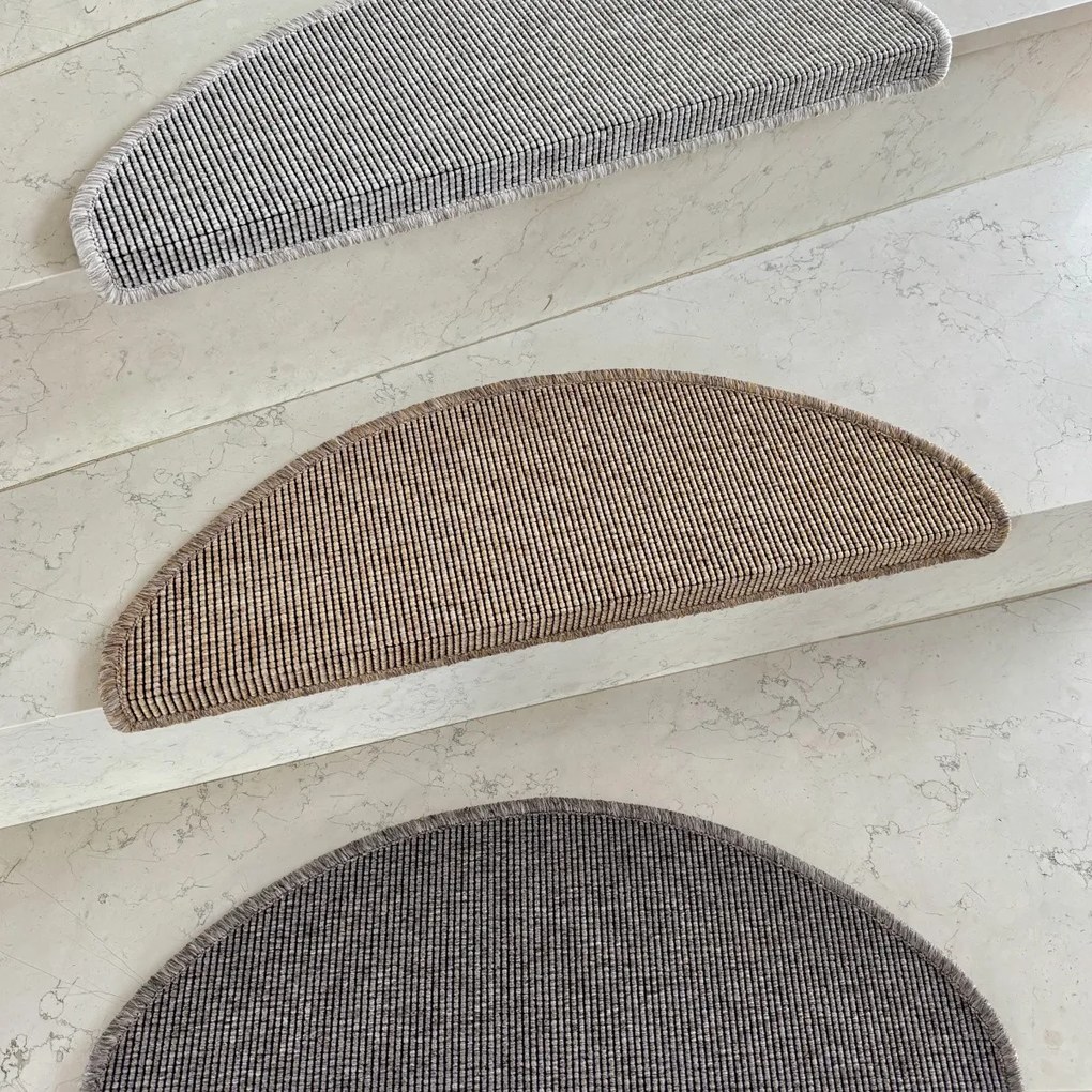 Vopi Nášlapy na schody Nature NEW přírodní půlkruh, samolepící - 28x65 půlkruh (rozměr včetně ohybu)