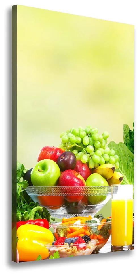 Wallmuralia Foto obraz na plátně Zelenina a ovoce 50x100 cm