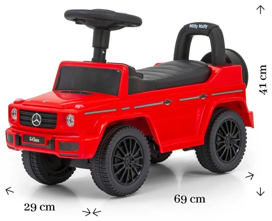 Odrážedlo MERCEDES G350d Milly Mally červené