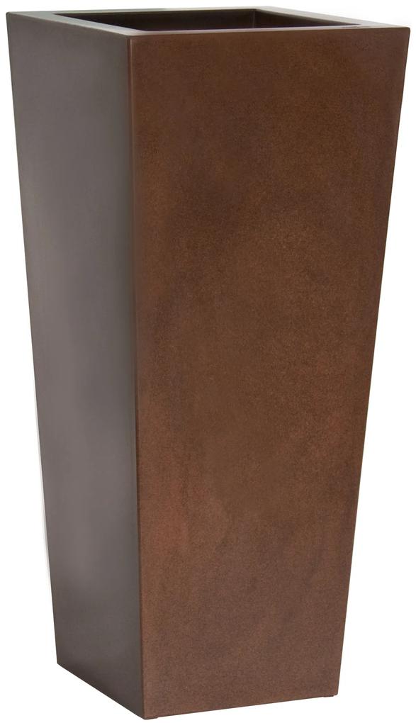 Plust - Designový květináč KIAM gloss pot, 30 x 30 cm - hnědý