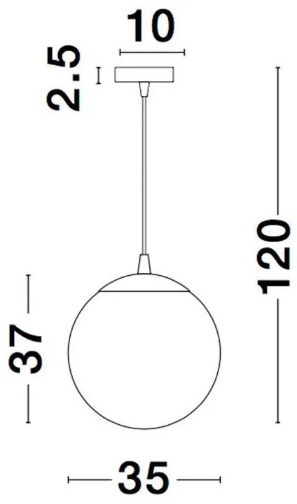 Nova Luce Závěsné svítidlo NAZIO, 35cm, E27 1x12W Barva: Zlatá