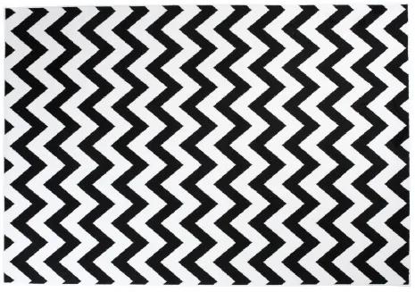 Moderní kusový koberec CHEAP T238B černý bílý Rozměr: 140x200 cm