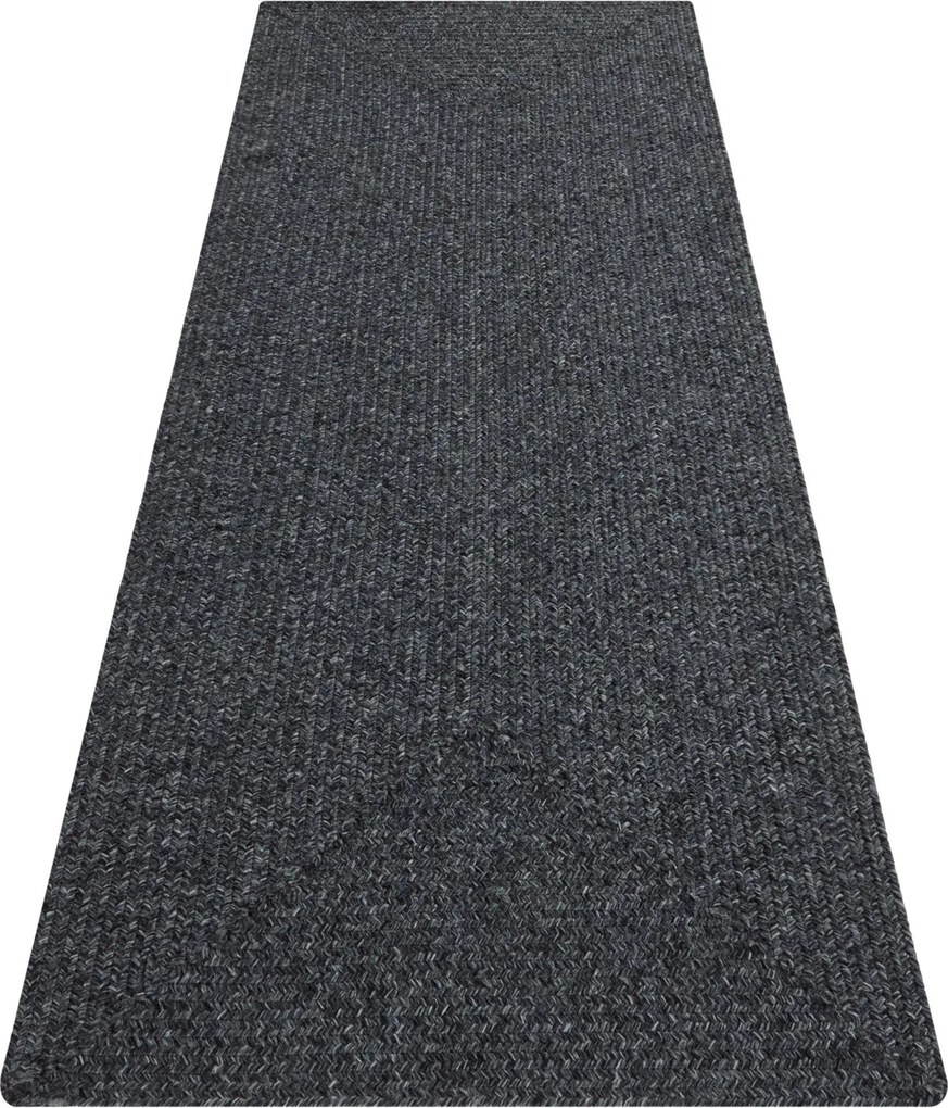 Kusový koberec Braided 105550 Dark Grey – na von aj na doma, 120x170, šedá, chodba / predsieň, Hanse Home