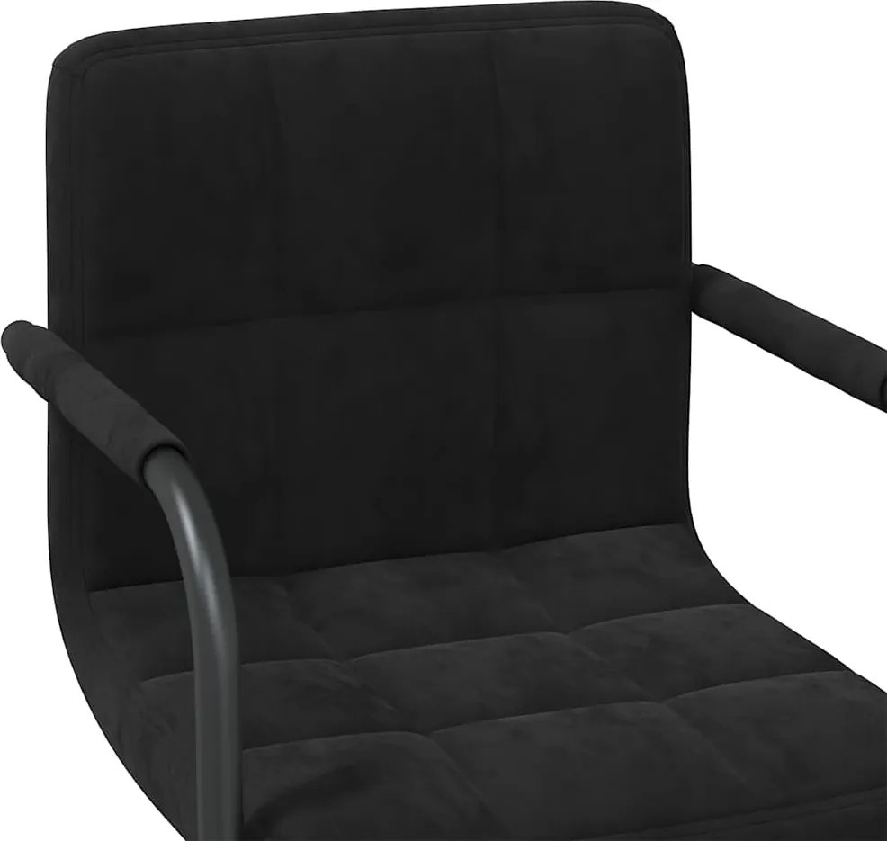 Jídelní židle černá samet 3087938