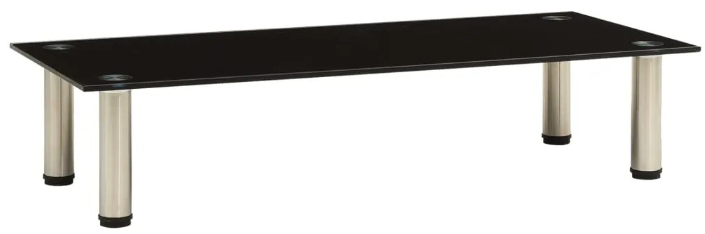 TV stolek černý 80 x 35 x 17 cm tvrzené sklo 322764