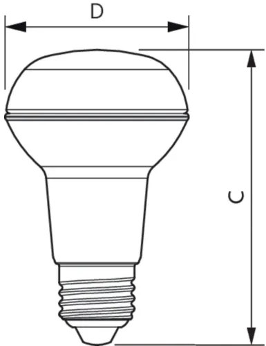 LED žárovka E27 Philips R63 4,5W (60W) teplá bílá (2700K) stmívatelná, reflektor 36°