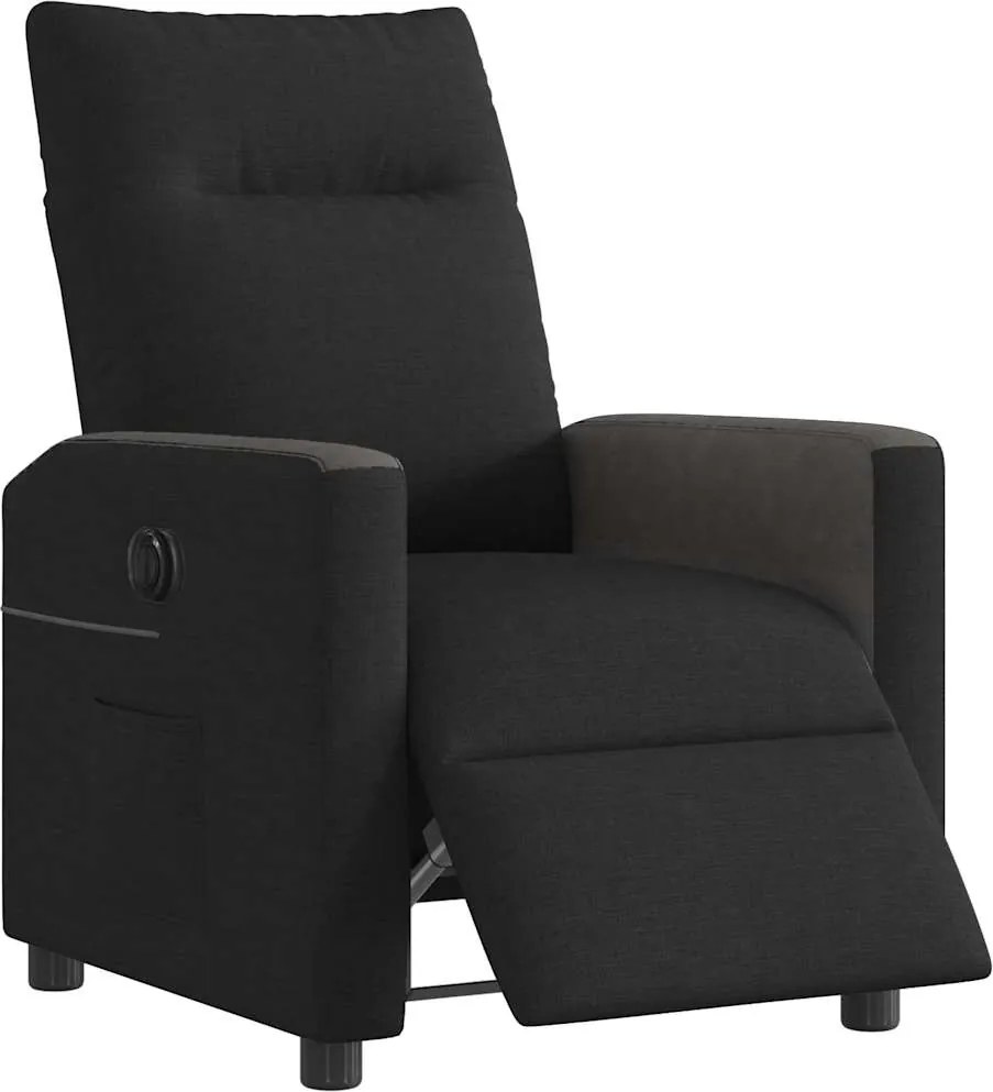 Elektrické polohovací křeslo černé textil 3324040