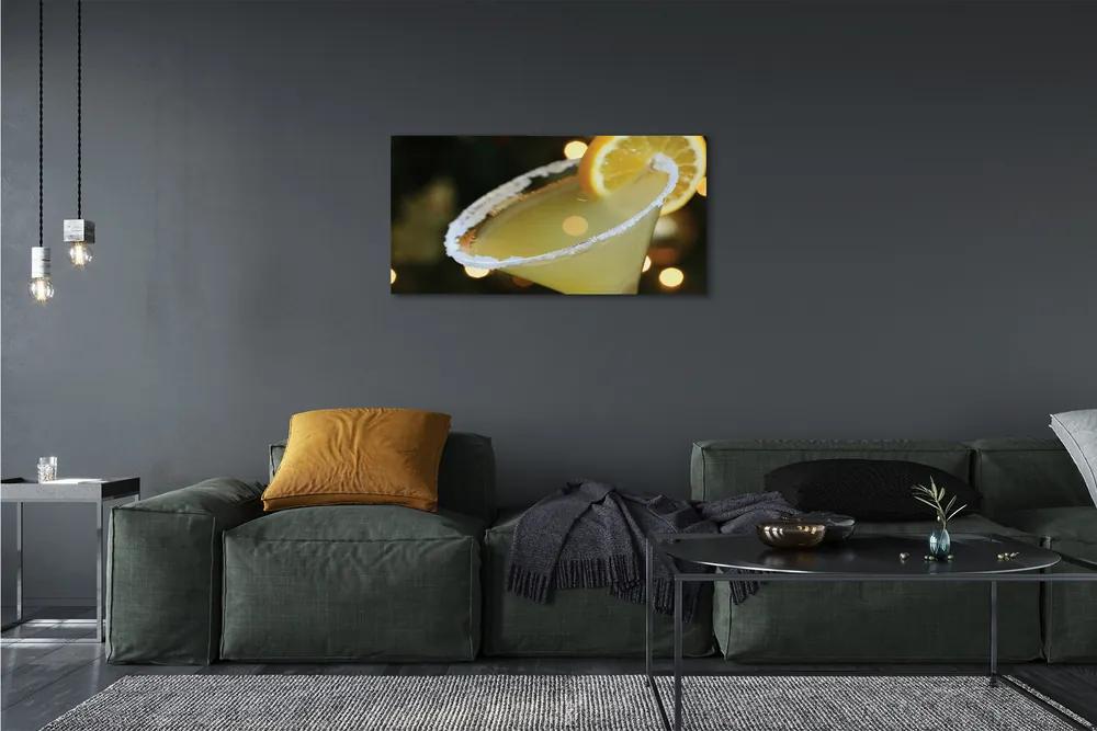 Obrazy na plátně koktejl citrón 125x50 cm