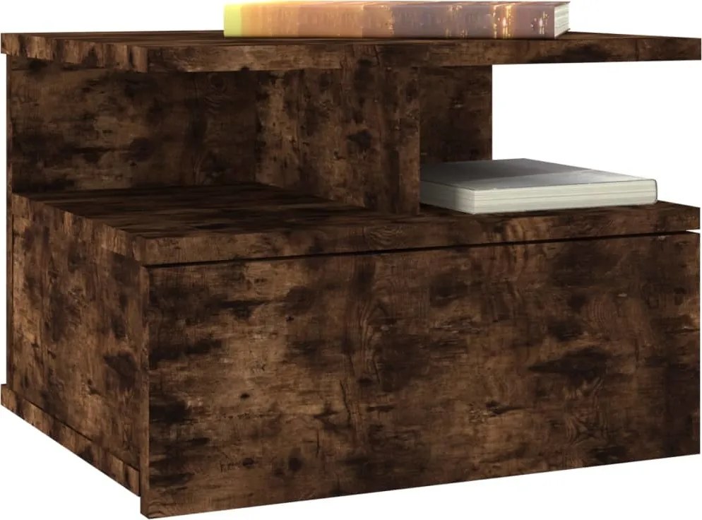 vidaXL Plovoucí noční stolky 2 ks 40 x 31 x 27 cm kompozit [800414] Barva: Betonová šedá